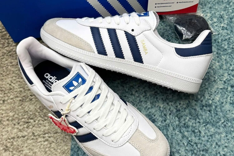 Giày adidas Samba ADV White Shadow Navy Trắng Xanh Navy