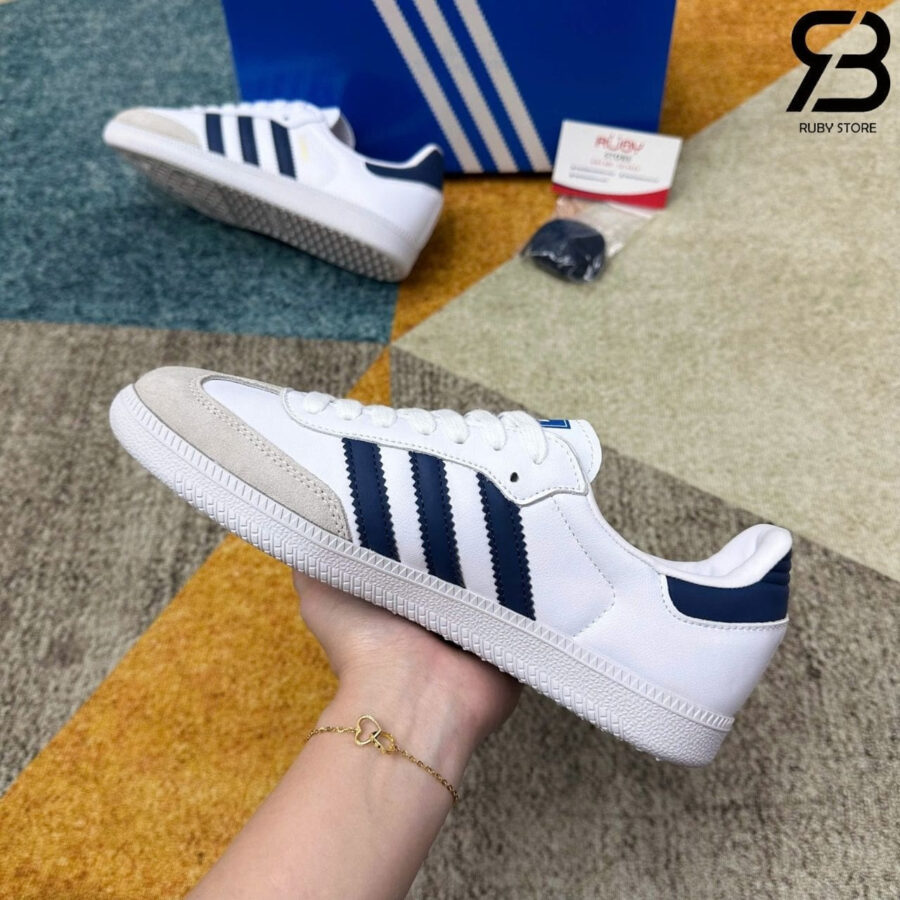 Giày adidas Samba ADV White Shadow Navy Trắng Xanh Navy