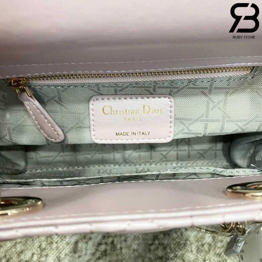 Túi Dior Small Lady Pearl Pink Lambskin GHW Hồng Ngọc Trai