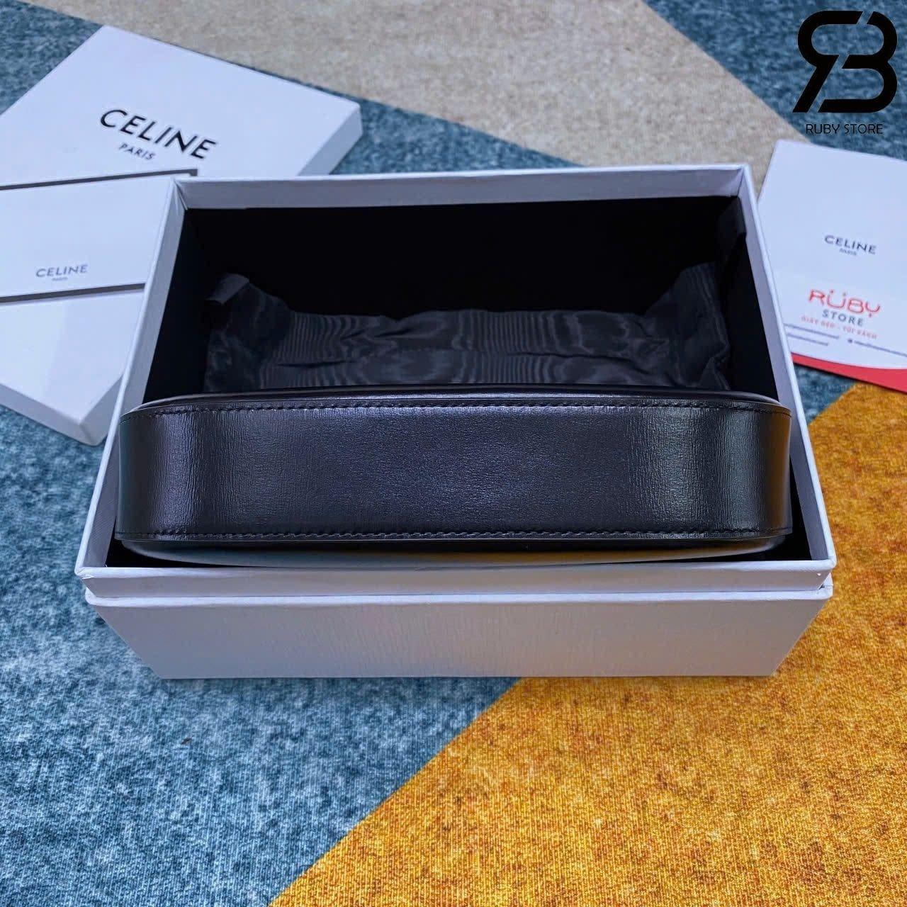 Túi Celine Medium Tilly Bag In Shiny Calfskin Black Màu Đen
