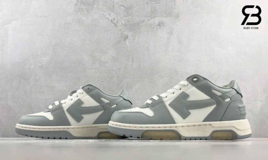 Giày Off-White Out Of Office OOO White Grey Trắng Xám